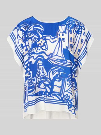 Marc Cain Relaxed Fit Seidenbluse mit Rundhalsausschnitt