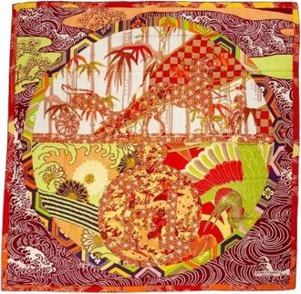 Herm&egrave;s Pre-owned Ex-Libris EN Kimonos Scarf - Femme - Pre-owned - Multicolore - Taille: ONE Size