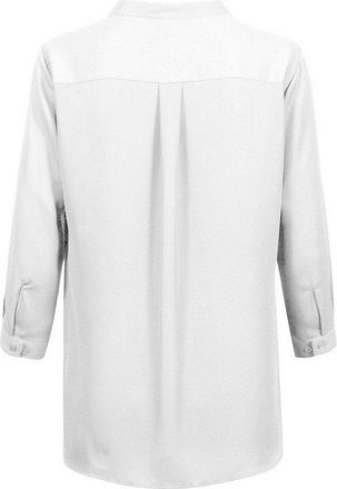 Greiff Langarmbluse Greiff CHIFFON Damen Chiffon-Bluse 3/4-Arm V-Neck Regular Schwarz 46