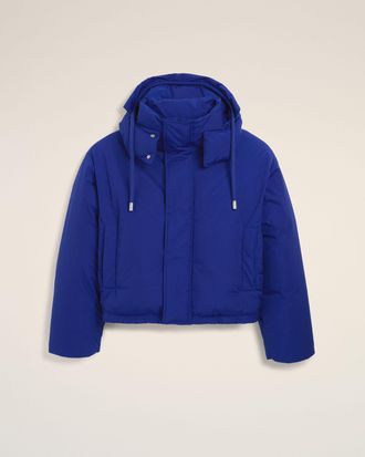 Ami Ami Paris - Doudoune bleue &agrave; capuche en coton et nylon Ami de Coeur Bleu Roi - Taille : XXL - pour Homme