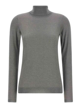 Brunello Cucinelli Pull Col Rond - Gris