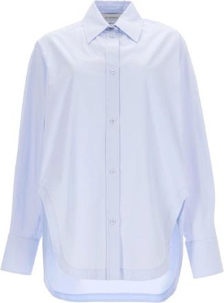 Sportmax Femme, Blouses et Chemises, Bleu, Taille: 34 FR Oversized Cotton Poplin Shirt