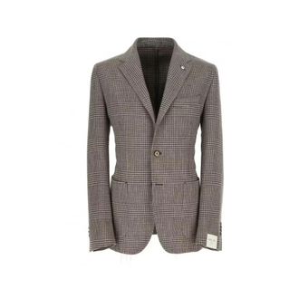 Lubiam Prinz von Wales Baumwolljacke - - Jackets - Herren - Grau - 2XL