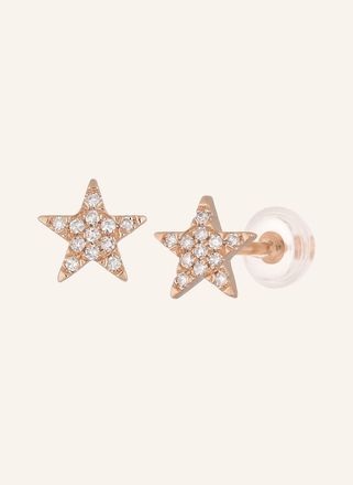 Leaf Ohrstecker Star 18 Karat Rosegold Mit Diamanten rosegold