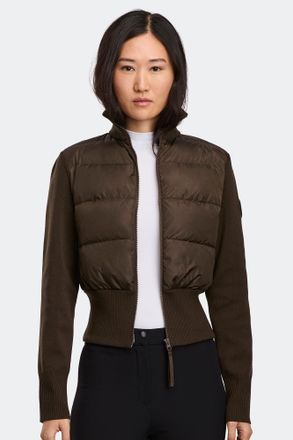 Canada Goose HyBridge Strickjacke mit breiter Steppung und Tonal Disc