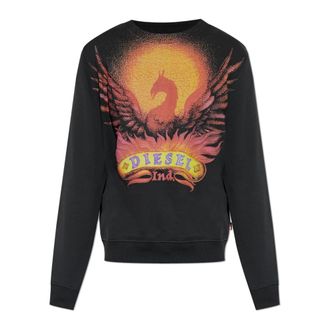 Diesel S-Ginn-Aa2 Sweatshirt - - Sweatshirts & Hoodies - Herren - Schwarzk - L