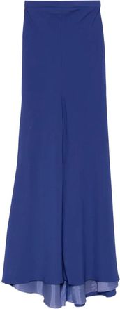 Gemy Maalouf jupe longue à ourlet asymétrique - Bleu