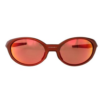 Oakley Homme, Accessoires, Rouge, Taille: 58 MM Lunettes de Soleil Eyejacket Rouges