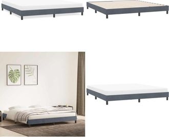 vidaXL vidaXL Bettgestell ohne Matratze Dunkelgrau 180x220 cm Samt
