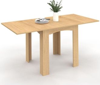 IDMarket Idmarket - Table à manger extensible rectangle dona 4-8 personnes hêtre 80-160cm