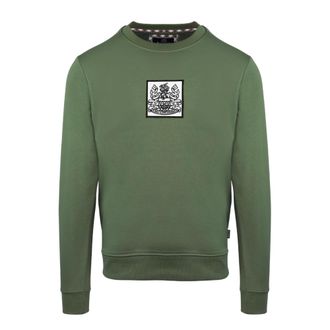 Aquascutum Sweatshirt f&uuml;r Herren, gerippt (Milit&auml;rgr&uuml;n)
