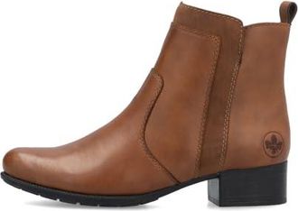 Rieker 78658 Bottines en cuir à talon bas pour femme, peau, 37 EU