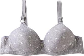 Generic Soutien-gorge respirant d&eacute;contract&eacute; r&eacute;glable sans anneau en acier pour femme, gris, 66