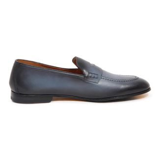 Doucal's Vintage Effekt Loafer in Blau und Schwarz - - Shoes - Herren - Blau - 45 EU