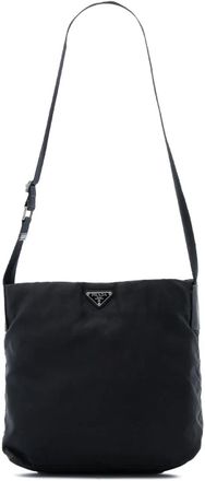 Prada Hobo Bags - Tessuto Open Top Crossbody - Gr. unisize - in Schwarz - f&uuml;r Damen