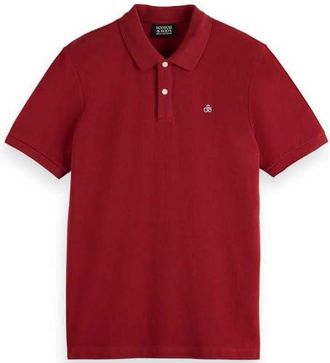 Scotch & Soda Logo Polo Shirt, Roadside Red, L Hommes