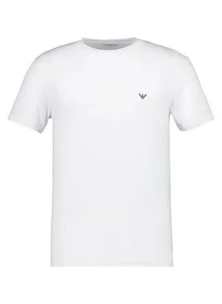Emporio Armani Herren T-Shirt wei&szlig; Baumwolle & Mix unifarben