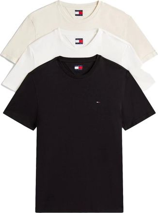 Tommy Jeans Homme, Tops, Multicolore, Taille: XL Tripack T-shirt Coton