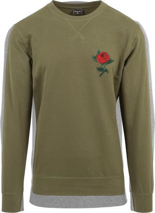 Mister Tee Herren Sweatshirt Rose Crewneck Olive XS