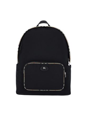 Burberry Backpack With Check Finishes