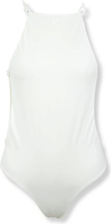 Courr&egrave;ges Femme, Maillots de bain, Blanc, Taille: 40 FR Maillot de bain une pi&egrave;ce &agrave; d&eacute;coupes et boucle