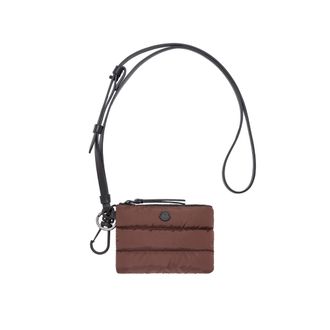 Moncler Moncler Caradoc Card Metal Logo Holder, Men, Brown, Size: One Size