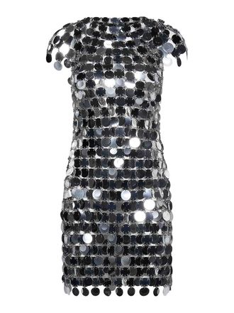 Paco Rabanne Robe Courte - Argent