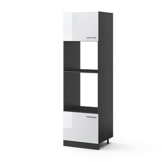 Vicco Mikrowellenschrank R-Line, Weiß Hochglanz, 60 cm