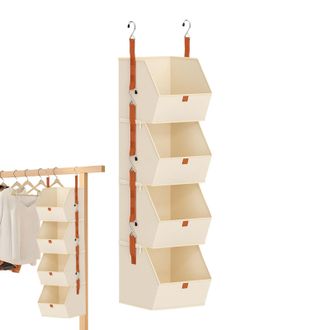 Generic &Uuml;ber T&uuml;r Organizer - Kleideraufbewahrung Im Schrank, Organizer Auf R&uuml;ckseite T&uuml;r, Schrank-Organizer Mit 4 Ebenen, H&auml;ngende Kleideraufbewahrungsregale 