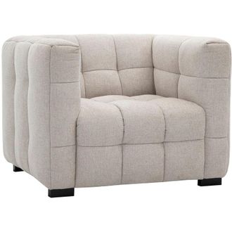 Miliboo Miliboo - Fauteuil design en tissu effet velours textur&eacute; beige corto