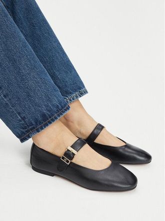 Tommy Hilfiger Ballerinas Buckle Leather Ballerina FW0FW09684 Schwarz