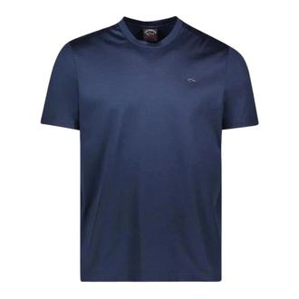 Paul & Shark Baumwoll-T-Shirt mit kurzen &Auml;rmeln und regul&auml;rer Passform - - Tops - Herren - Blau - S