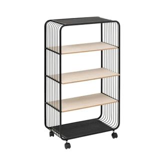 5five Simply Smart 5five Simply Smart - tag&egrave;re &agrave; Roulettes 4 Niveaux Bert 96cm Noir