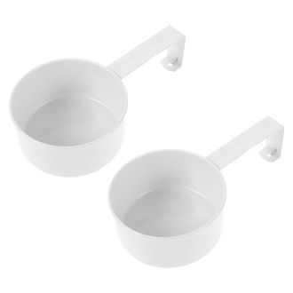 Aboofan 2 St&uuml;ck pack Messl&ouml;ffel aus Metall mit Griff Messl&ouml;ffel f&uuml;r Waschpulver Reis Tierfutter Langlebiger Essl&ouml;ffel mit Wandhalterung f&uuml;r Trockenwaren