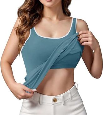 Generic D&eacute;bardeur Femme Maillot De Corps Hauts sans Manches Confortables et &agrave; la Mode pour Femmes Parfaits pour l&eacute;t&eacute; &agrave; associer avec des Jeans ou des Shorts p