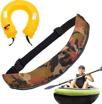 Generic Aufblasbare Rettungsweste f&uuml;r Schwimmwesten - verstellbarer reflektierender Sicherheitsgurt, SOS Whistle Survival Tool Erwachsene | F&uuml;r Paddleboarding