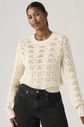 Levi's Pull Maille Crochet Hope - Femme - Blanc / Pristine Cotton - XS