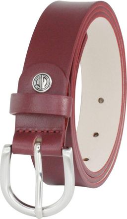 Lindenmann Lederg&uuml;rtel Damen 30 mm Nappa-Leder dunkelrot, Farbe/Color:rot, Size US/EU:Bundweite 90 cm Gesamtl&auml;nge 105 cm W 35.4 L