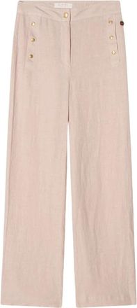 Busnel Pim Weite Leinenhose - - Trousers - Damen - Rosa - L