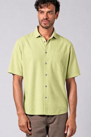 Hempage Hempage Herren vegan Kurzarmhemd Herren Gestreift