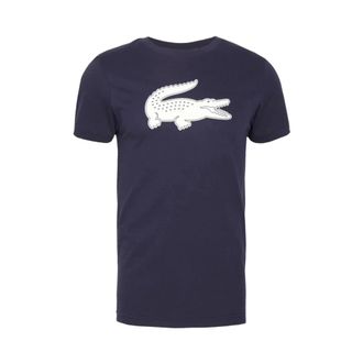 Lacoste Marineblau 3D Logo T-Shirt - - Tops - Herren - Blau - M