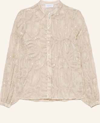 Rich & Royal Bluse Mit Pailletten weiss