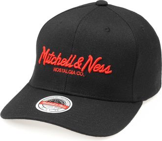 Mitchell & Ness Pinscript Basecap - Classic Red Snapback Verschluß (verstellbar/dehnbar), Black/Red, Herren, Frauen, Kinder, Unisex, Frühling, Sommer, Herbst, Winter
