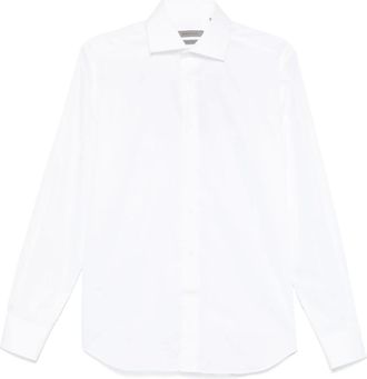 Corneliani Homme, Chemises, Blanc, Taille: XL Chemise habill&eacute;e en coton infroissable
