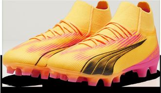 Puma Puma Men Ultra Pro Fg/Ag Soccer Shoes, Sun Stream-Puma Black-Sunset Glow, 44.5 EU
