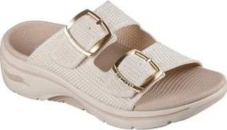 Skechers Womens Go Walk Arch Fit 2.0 Sandal-Chloe Slide, naturel, 38.5 EU
