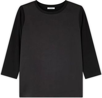 Motivi T-shirt bicolore &agrave; manches trois quarts - Femme - Tops - Noir - Taille: 40 FR