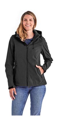 Killtec Softshelljacke Damen Softshelljacke Wasserabweisende, winddichte Softshelljacke mit abnehmbarer Kapuze