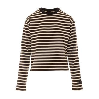 Pinko Gestreiftes Langarmshirt - - Tops - Damen - Braun - XS