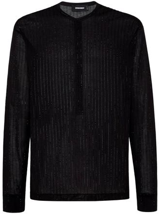 Dsquared2 t-shirt à ornements strassés - Noir